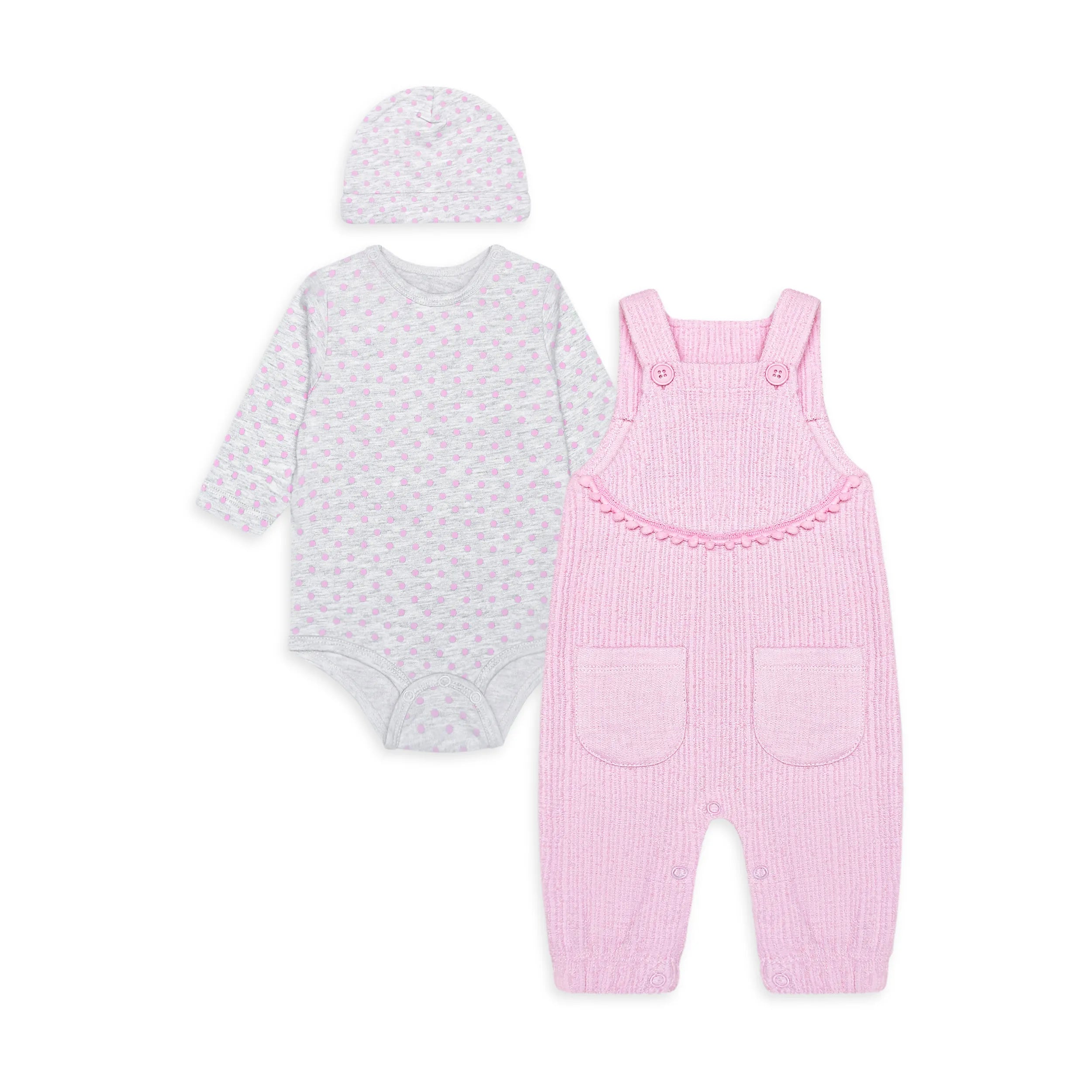Baby Romper Set (Pink) | Slub Terry Romper Set | Cuddle & Cradle